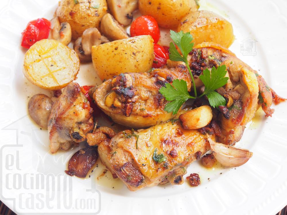 Pollo al ajillo para 2 personas · El cocinero casero - Carnes